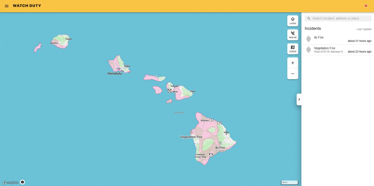 Live Fire Maps & Cameras – Hawai‘i Emergency Management Agency