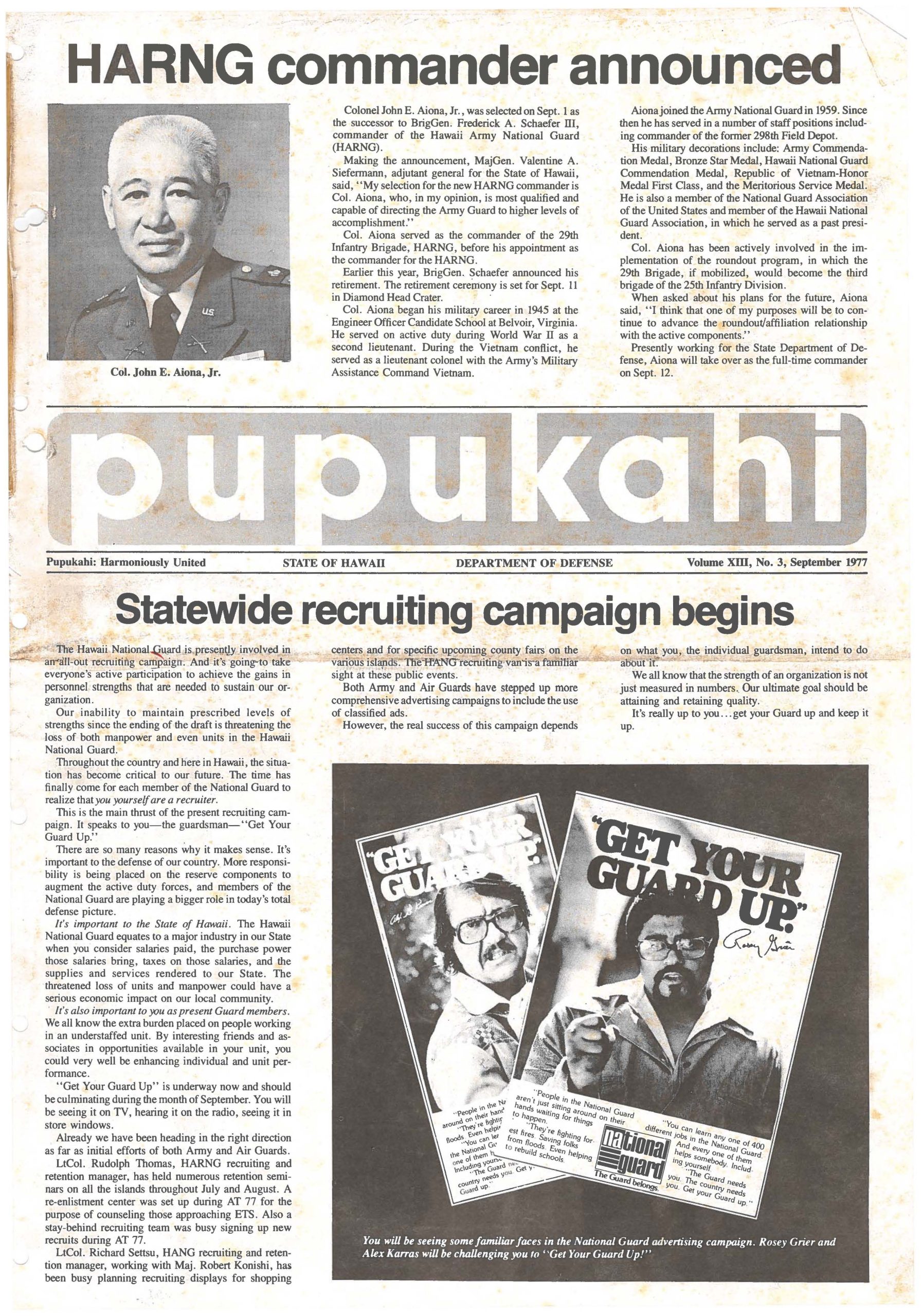 Department of Defense | 1977 September Pūpūkahi