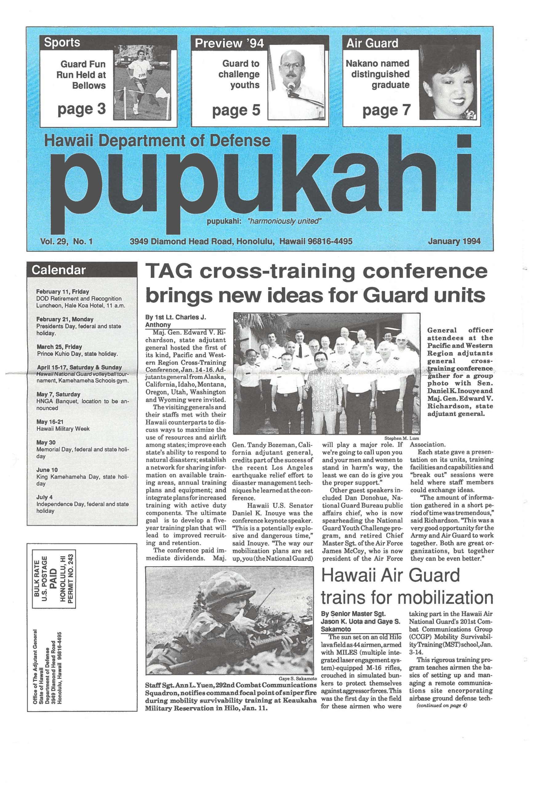 1994 January Pūpūkahi – State of Hawaiʻi Department of Defense